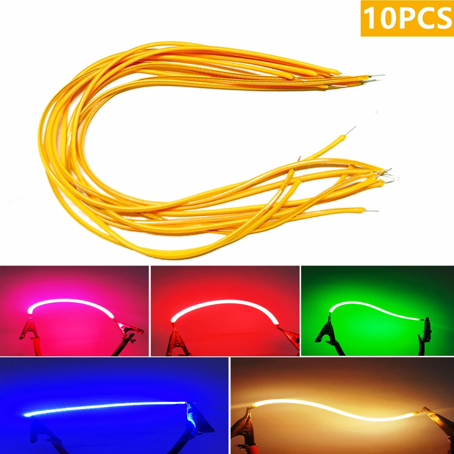 10PCS-COB-LED-Flexible-Ultra-Slim-Filament-3V-Spiral-Bulb-Filament ...