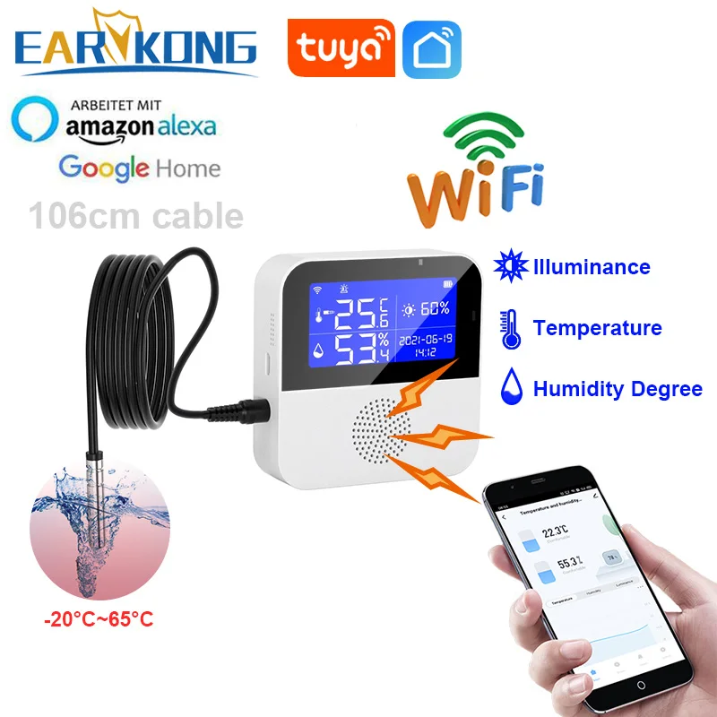 Tuya-WiFi-czujnik-temperatury-czujnik-wilgotno-ci-kryty-inteligentny-termometr-higrometr-z-wy ...