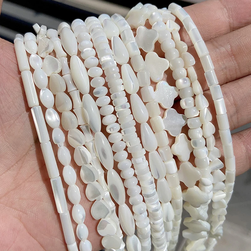 High-Quality-Natural-Shell-Beads-Tube-Rice-Shape-Heart-Mother-of-Pearl ...