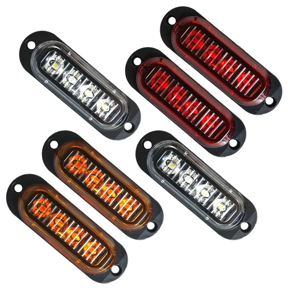 Ultra Thin 4 LEDs Car LED Marker Light Clearance Lamp 12-24V NO ...
