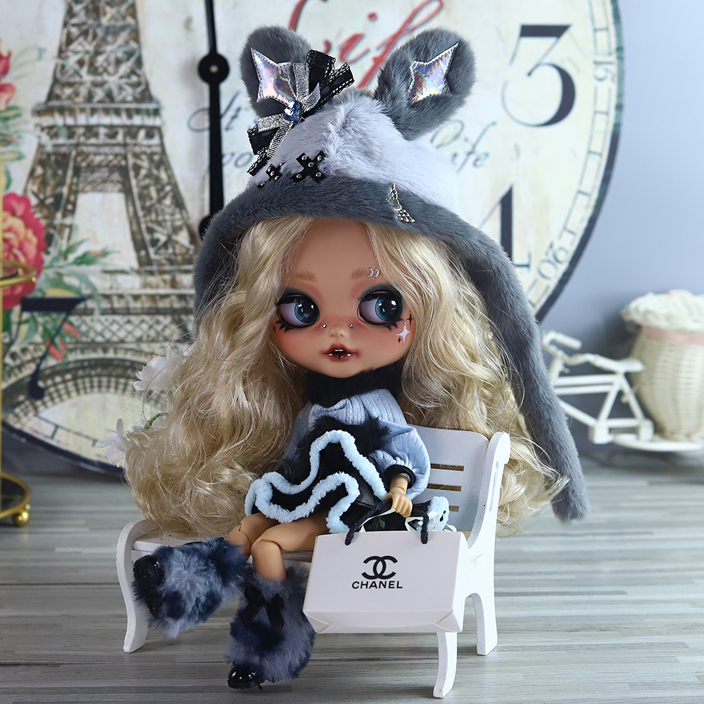 Janet – Premium Custom Neo Blythe Doll with Blonde Hair, Tan Skin ...