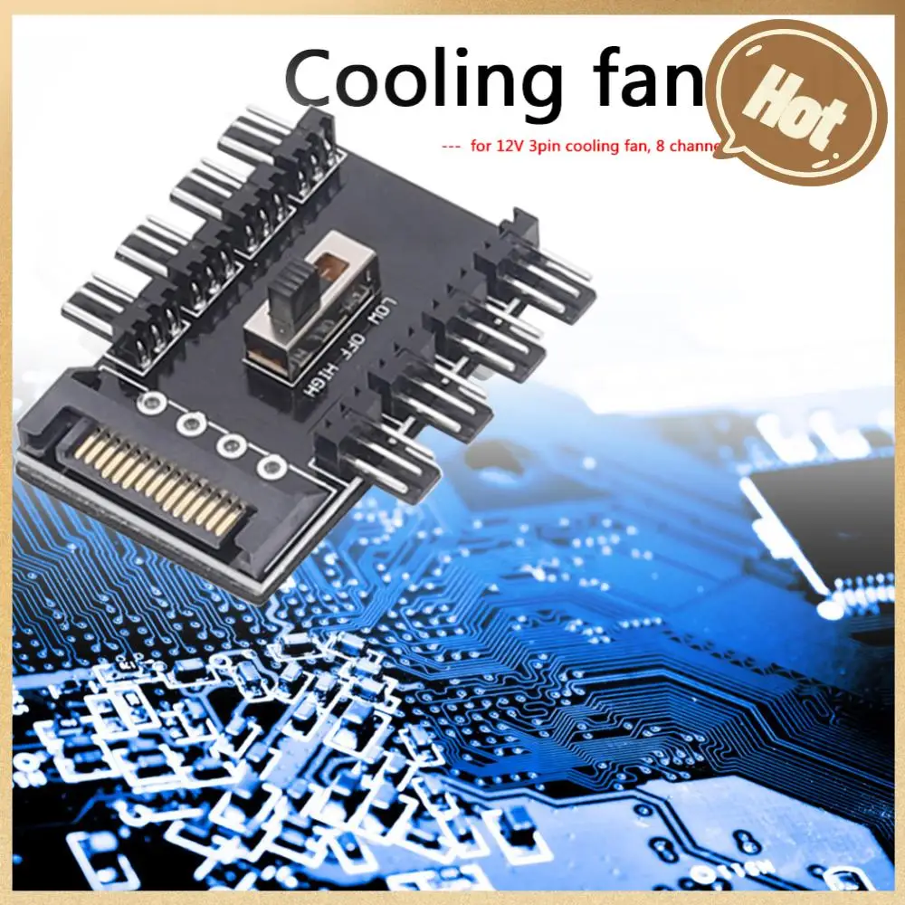Multi-Way-Splitter-Cooler-Cooling-Fan-Hub-PC-SATA-1-to-8-3Pin-12V-Power ...