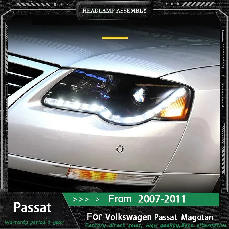 Car Lights For VW Passat B6 LED Headlight 2005 2006 2007 2008-2011 ...