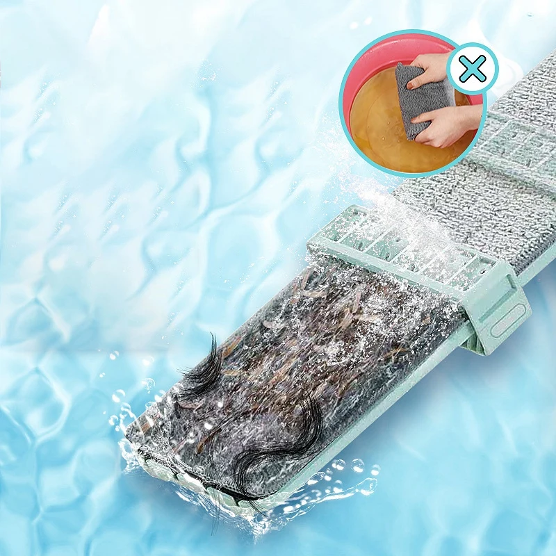 Hands-Free-Self-Wring-Squeeze-Microfiber-Spin-Push-Mop-Clean-Tool-Mop ...