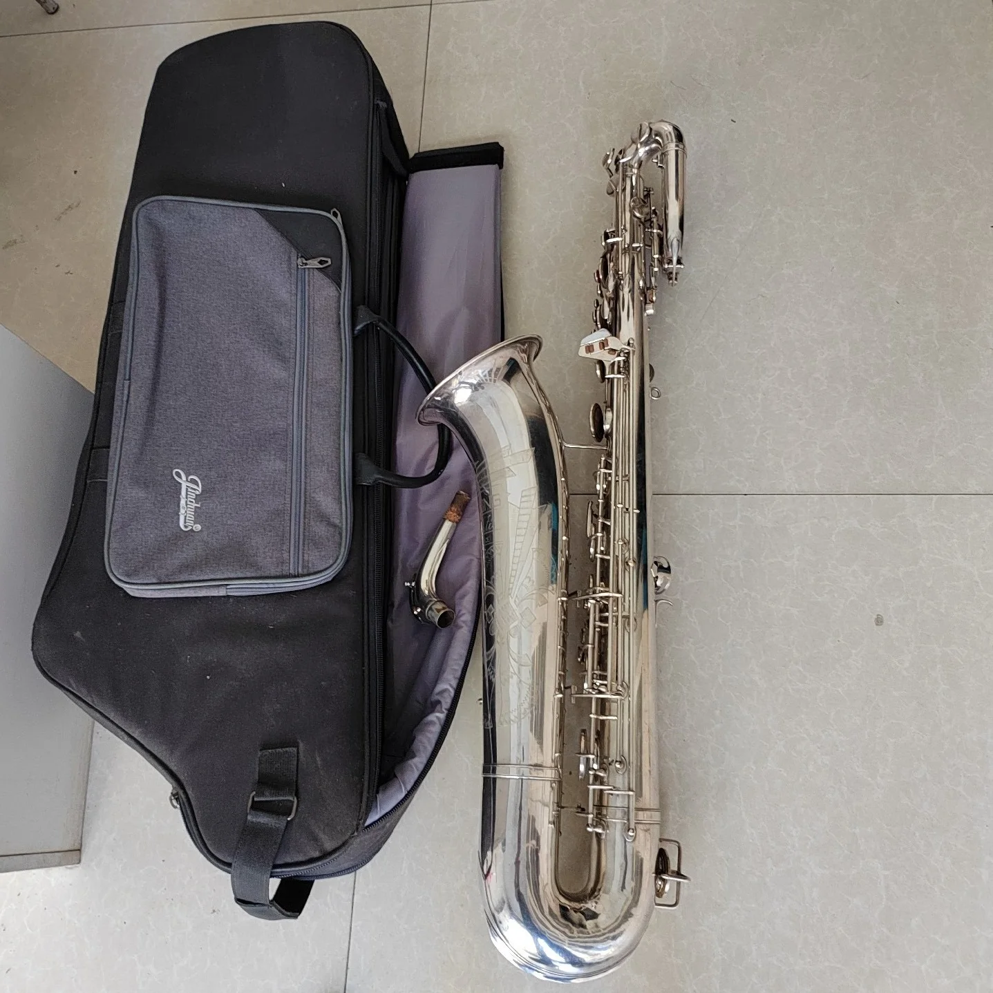 Bass Saxophone Bag Baritone Saxophone Bag Gig Portable Saxophone Box ...