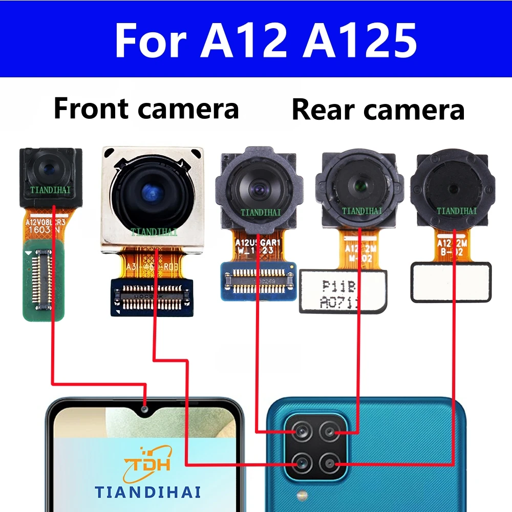 Rear-Main-Front-Camera-For-Samsung-Galaxy-A12-A125-A125F-Back-Selfie ...