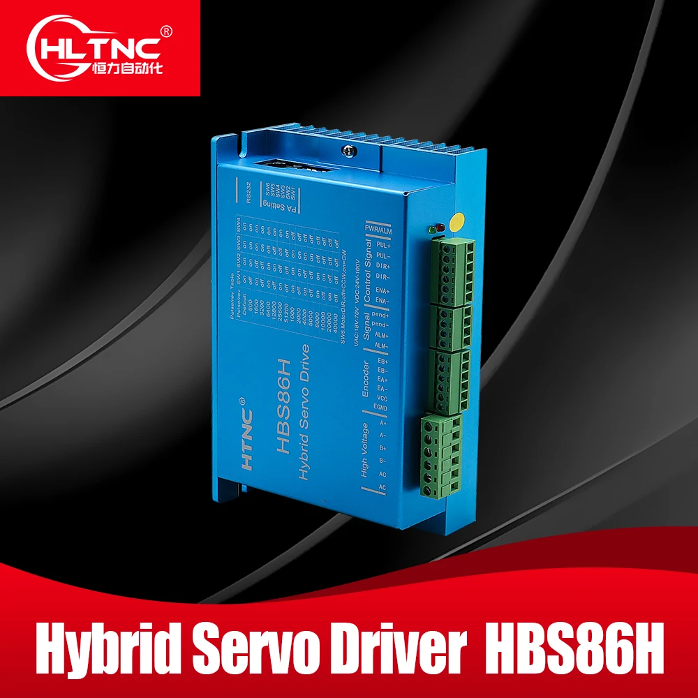 HBS86H Stepper Motor Drive 0-200khz AC18-70V or DC 24-100V Encoder 1000 ...