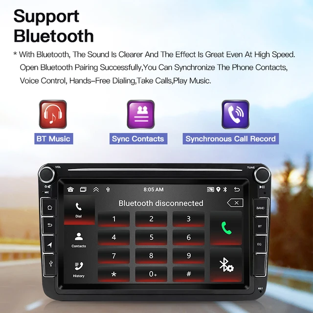 Android 2Din Car Stereo For VW / Volkswagen Tiguan/Transporter Und ...