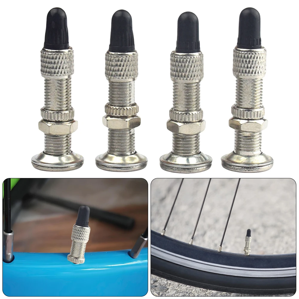 4Pcs Woods English Valves Zinc Alloy Mountain Bike Dunlop Valve Core ...