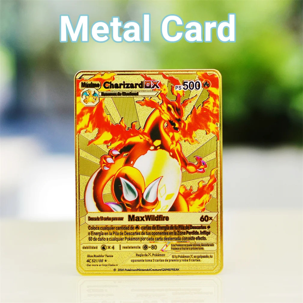 Kartu Logam Pokemon, Kartu Logam, Pokemon Huruf, Charizard, 45% OFF