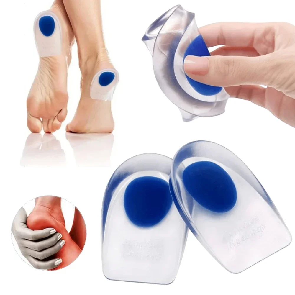 Silicone-Gel-Insoles-Pain-Heal-Cushion-Bone-Spurs-Pain-Relief-Heel ...
