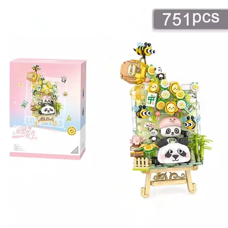 LOZ-Mini-Painting-Building-Blocks-Christmas-Sleigh-Model-Fun-Assembly ...