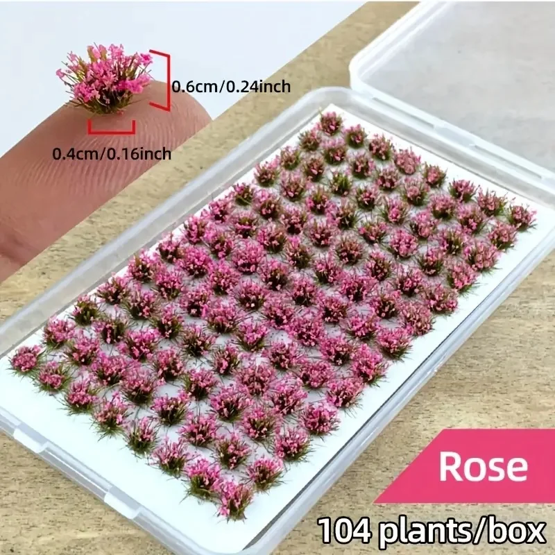 104pcs-Mini-Static-Grass-Tuft-Artificial-Cluster-Modeling-Simulation ...