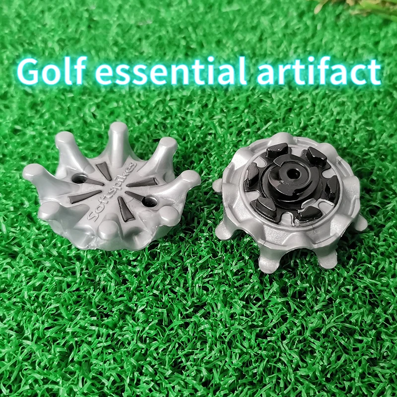 3-6Pair-Golf-spikes-Quick-Nails-Black-Grey-Short-Teeth-Soft-Spikes-Pins ...