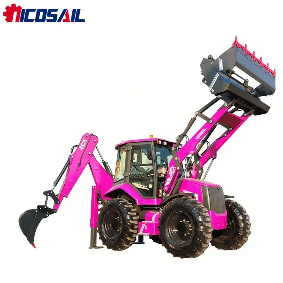 Hot selling custom excavator loader 4cx, with end and front loaders ...