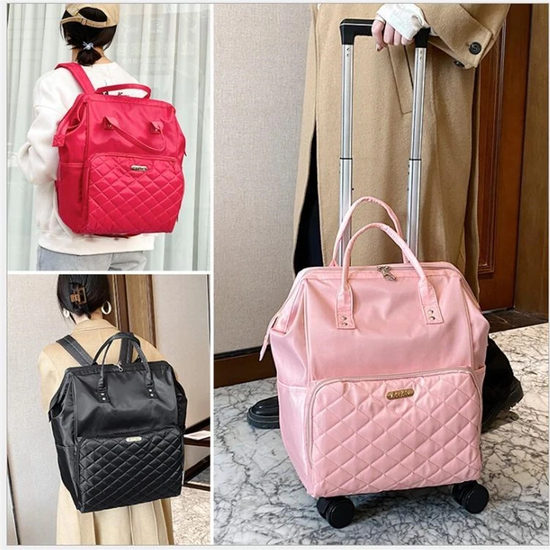 Wheeled backpack for Women Travel trolley bags Travel Bag with wheels ...