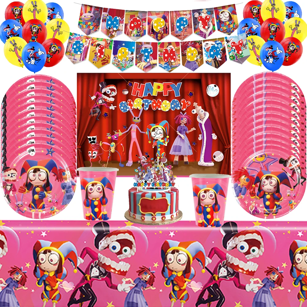 The-Amazing-Digital-Circus-Party-Decoration-Set-Disposable-Tableware ...