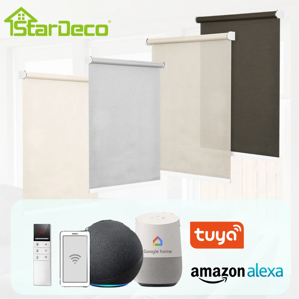 STARDECO-Blinds-for-Windows-Full-Blackout-Window-Roller-Blinds-Shades ...