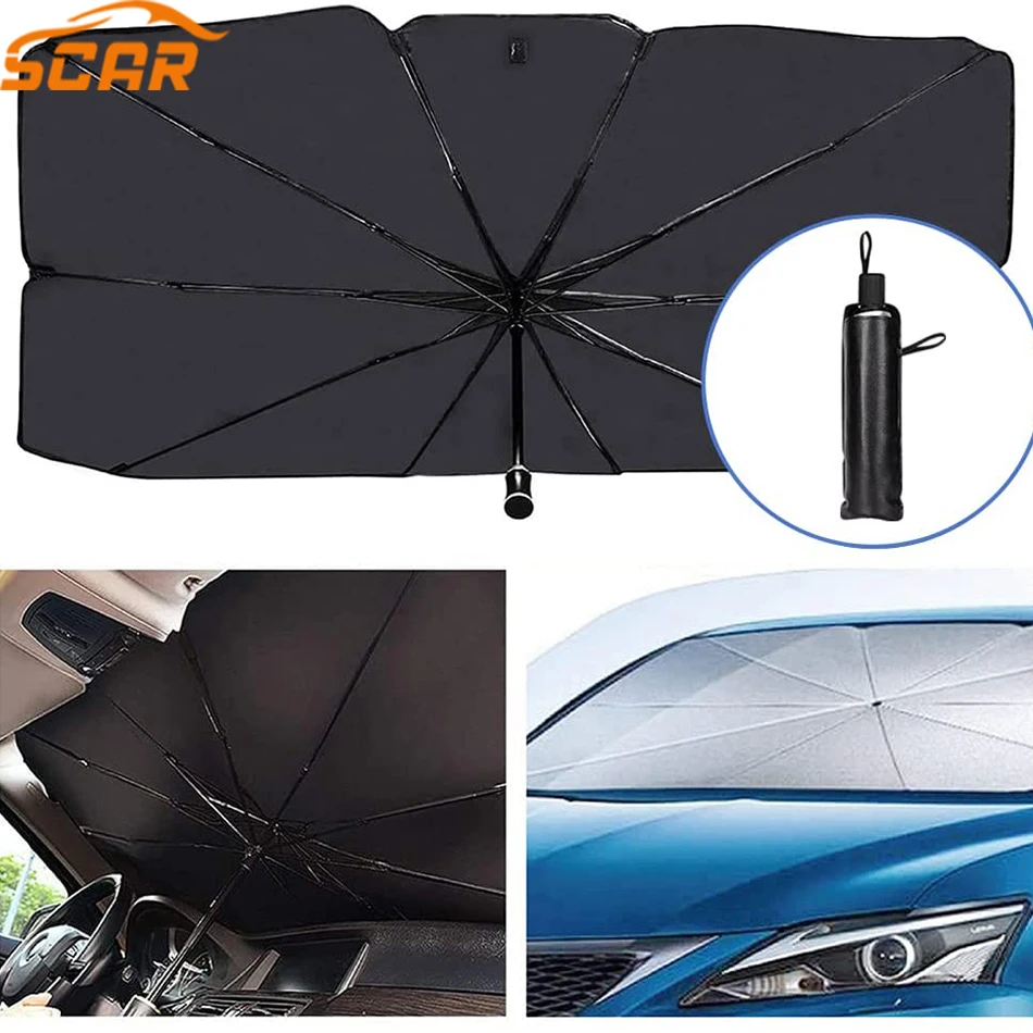 Car Sun Umbrella Shade Protector Foldable Shade Cover Uv Protection ...