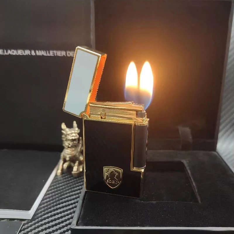 Light-Luxury-Gas-Lighter-Double-Fire-Vintage-Lacquer-Lighter-PING ...
