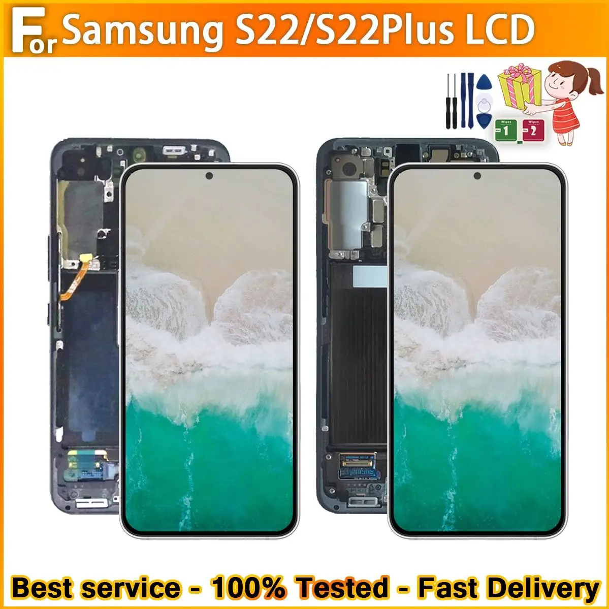 AMOLED-For-Samsung-Galaxy-S22-LCD-S901B-S901B-DS-S901U-Display-Touch-Screen-Digitizer-For ...