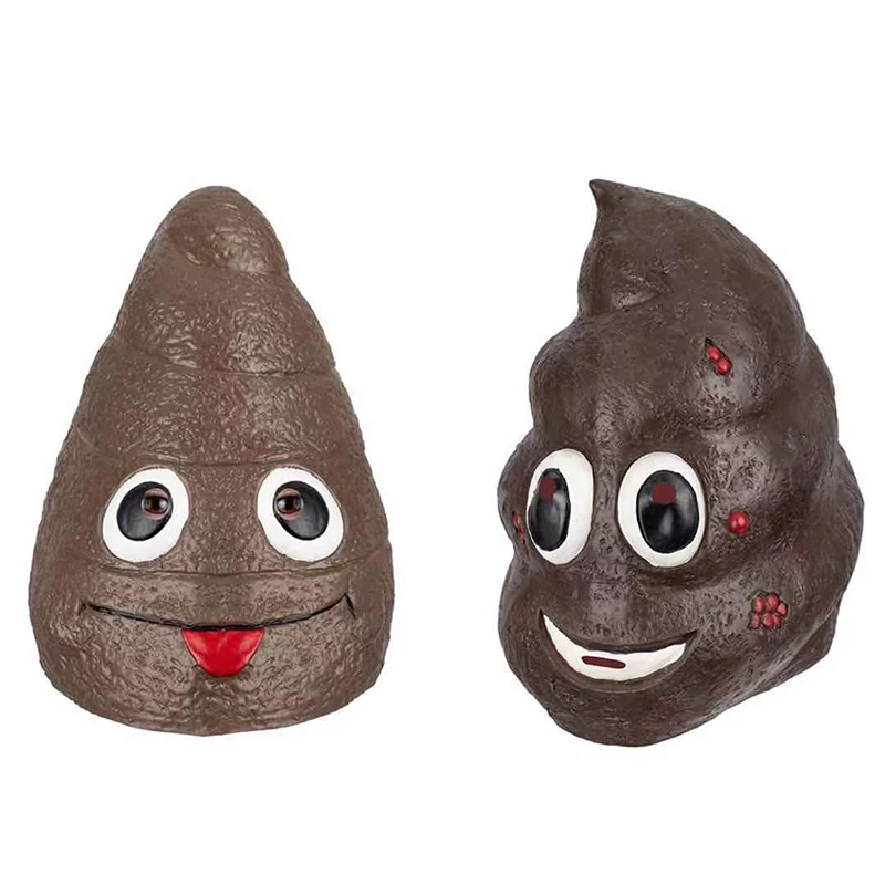 Funny Poop Cosplay Masks Stool Dung Soil Faeces Smile Cosplay Mask ...