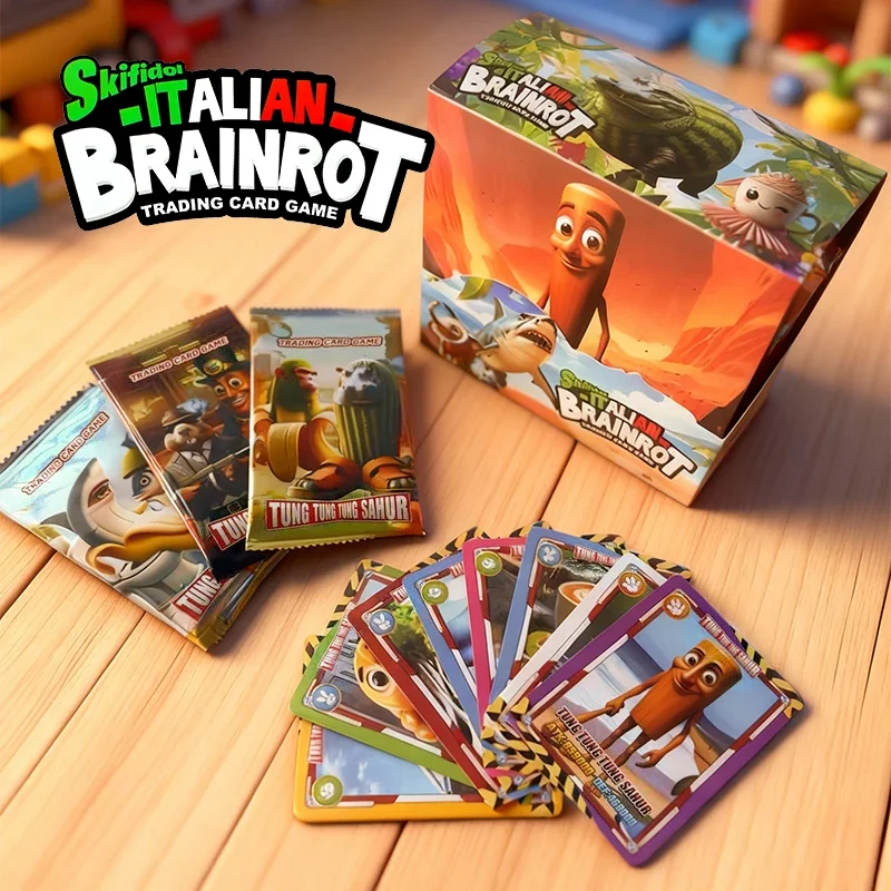 New 8/288PCS Italian Brainrot Collectible Game Cards Toy Tungtungtung ...