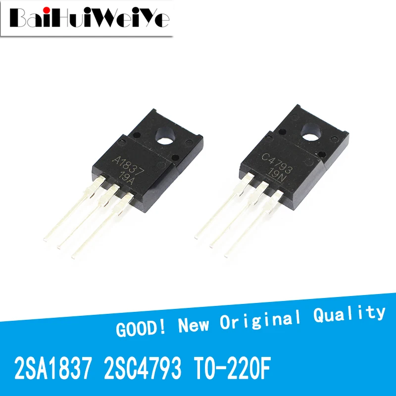 10 PÇS/LOTE 5 Pares 2SC4793 2SA1837 C4793 A1837 230V 1A TO 220F Novo e ...