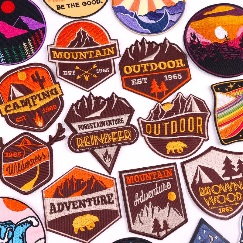 Mountain-Camping-Adventure-Embroidered-Patch-DIY-Iron-On-Patches-For-Clothing-Thermoadhesive ...