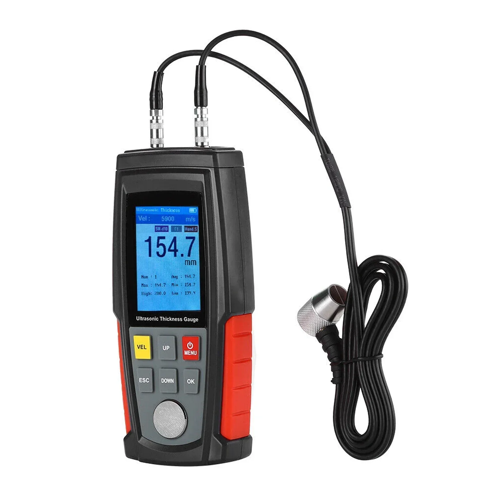 WT100 Digital Ultrasonic Thickness Gauge Sonic Velocimeter Cast Steel ...