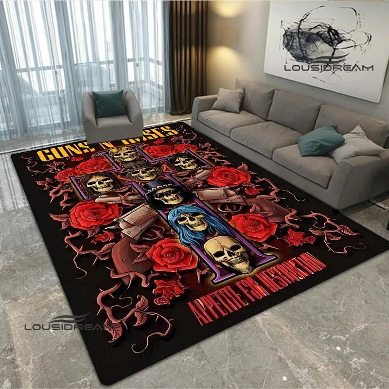 Alfombra-con-estampado-retro-de-Guns-n-roses-para-decoraci-n-del-hogar ...