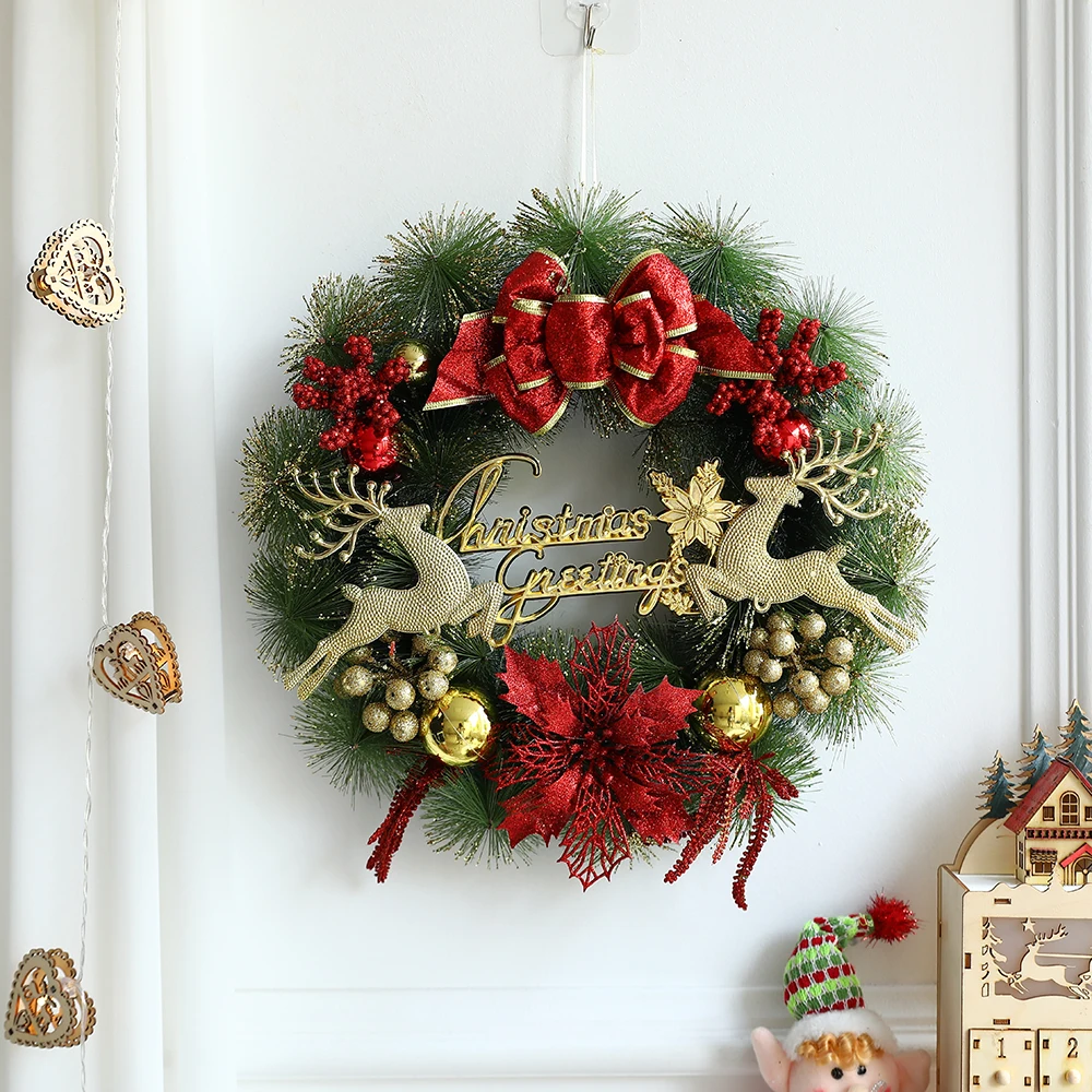 35-40cm-Christmas-Door-Wreath-Artificial-Hanging-Xmsa-Garland-Home ...