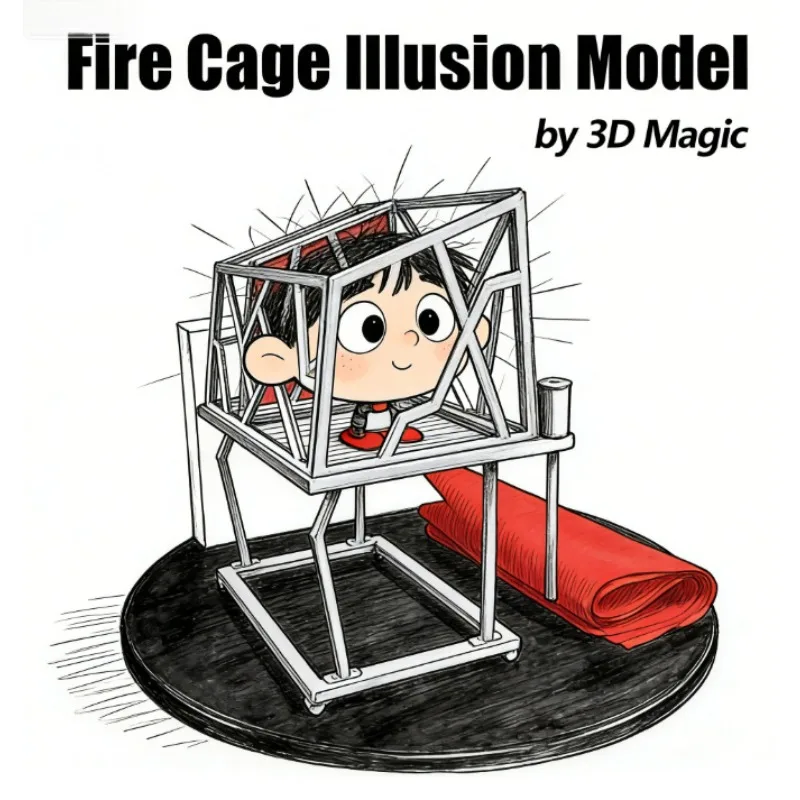 Fire Cage Illusion 1:15 Scale Model By 3D Magic – Miniature Stage Magic ...