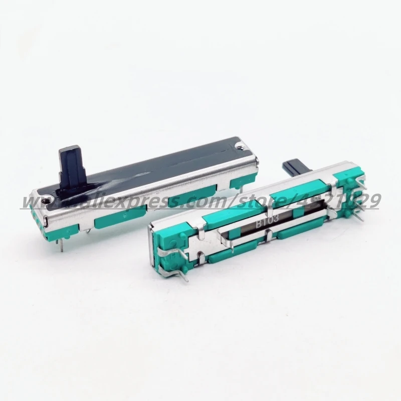 2PCS 45mm Mixer Pusher B10K Sliding Potentiometer Travel 30mm Mono 6 ...