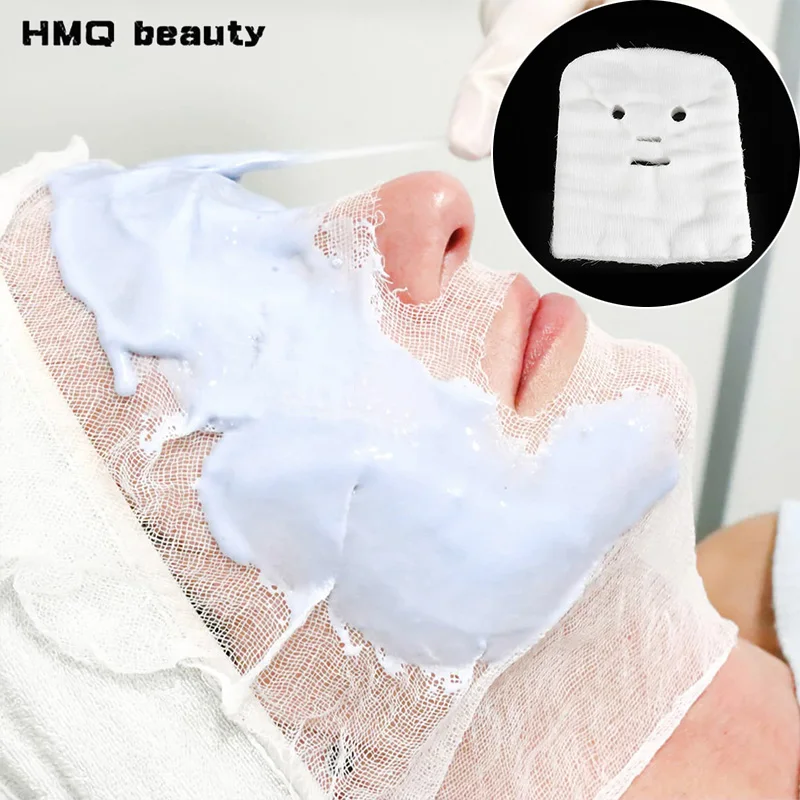 500/100pcs Ultra-thin Facial Gauze Mask Pure Cotton Disposable Gauze ...