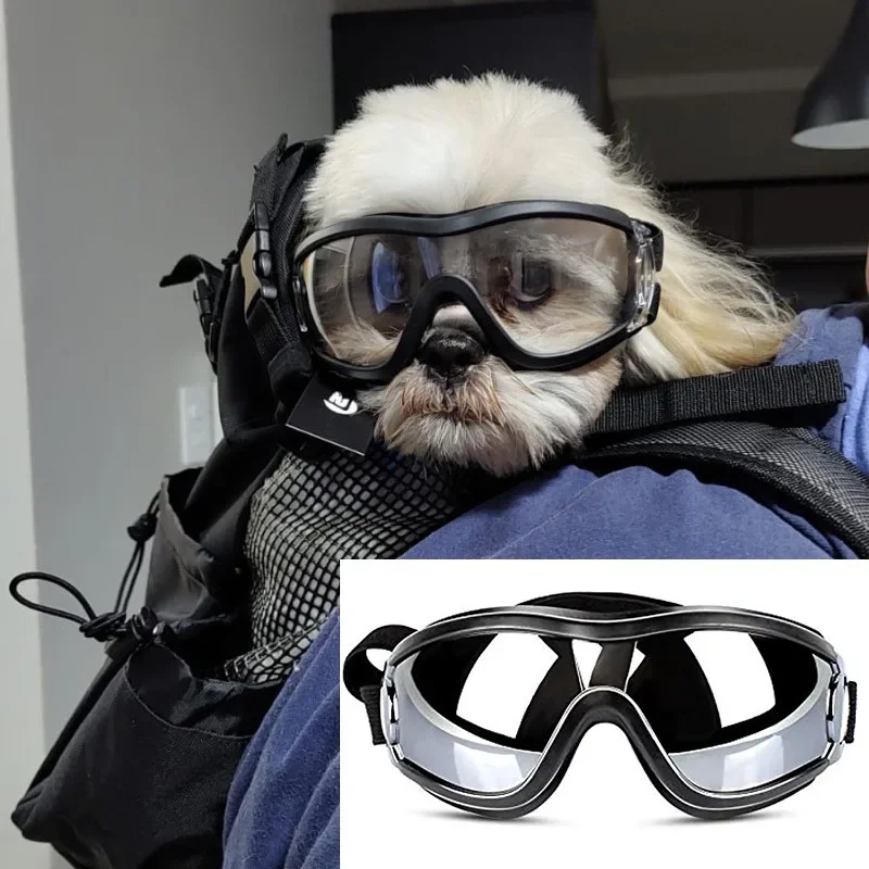 Dog-Sunglasses-Dog-Goggles-Adjustable-Strap-for-Travel-Skiing-and-Anti ...