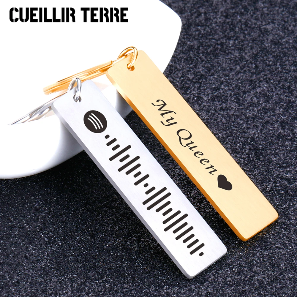 Personalized Music Spotify Scan Code Keychain | Spotify Customized Key ...