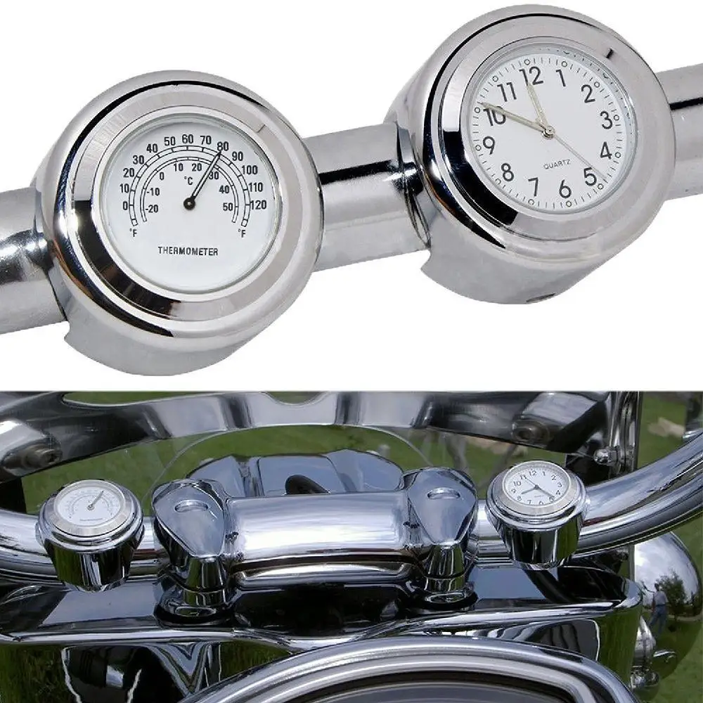 Motorcycle-Watch-Clock-Thermometer-Motor-22-25MM-Handlebar-Mount-Dial ...