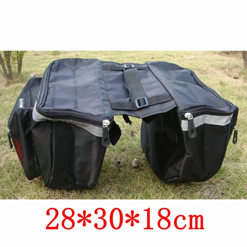25Litre Big MTB Bicycle Double Pack Carrier Bag Rear Rack Bike Trunk ...