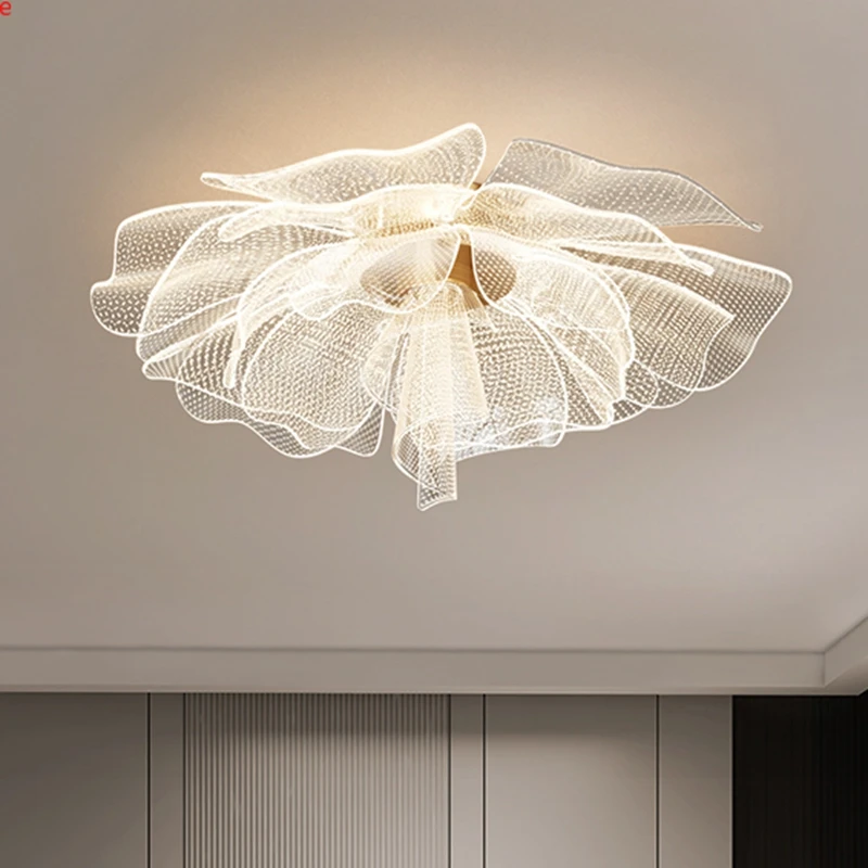 Flower-LED-Ceiling-Lamp-for-Bedroom-Living-Room-Creative-Ceiling-Gold ...