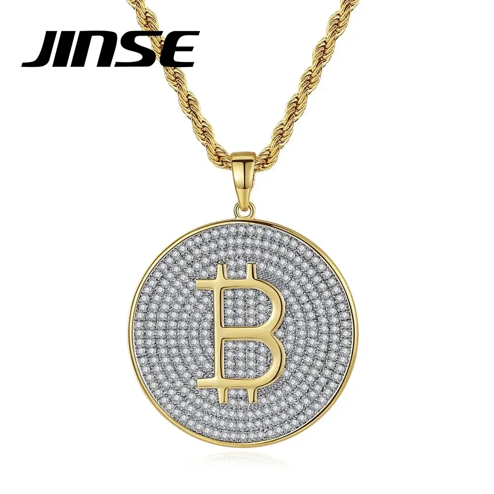 JINSE-High-Quality-Iced-Out-Cubic-Zirconia-Neck-Chain-Fashion-Bitcoin ...