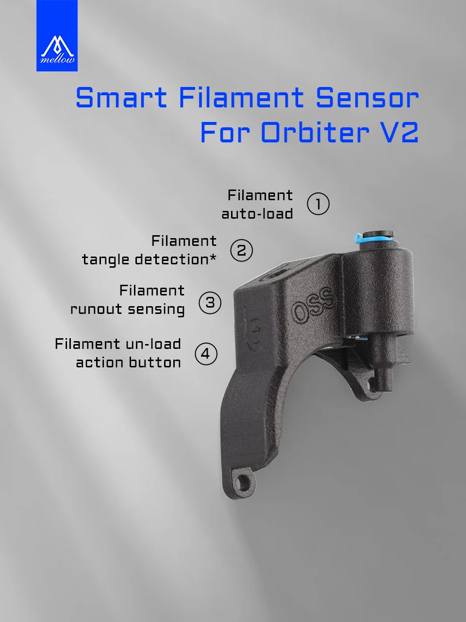 Mellow LDO Orbiter V2 Extruder Smart Filament Sensor V4.2 Kits Detect Stuck Filament Sensor For ...