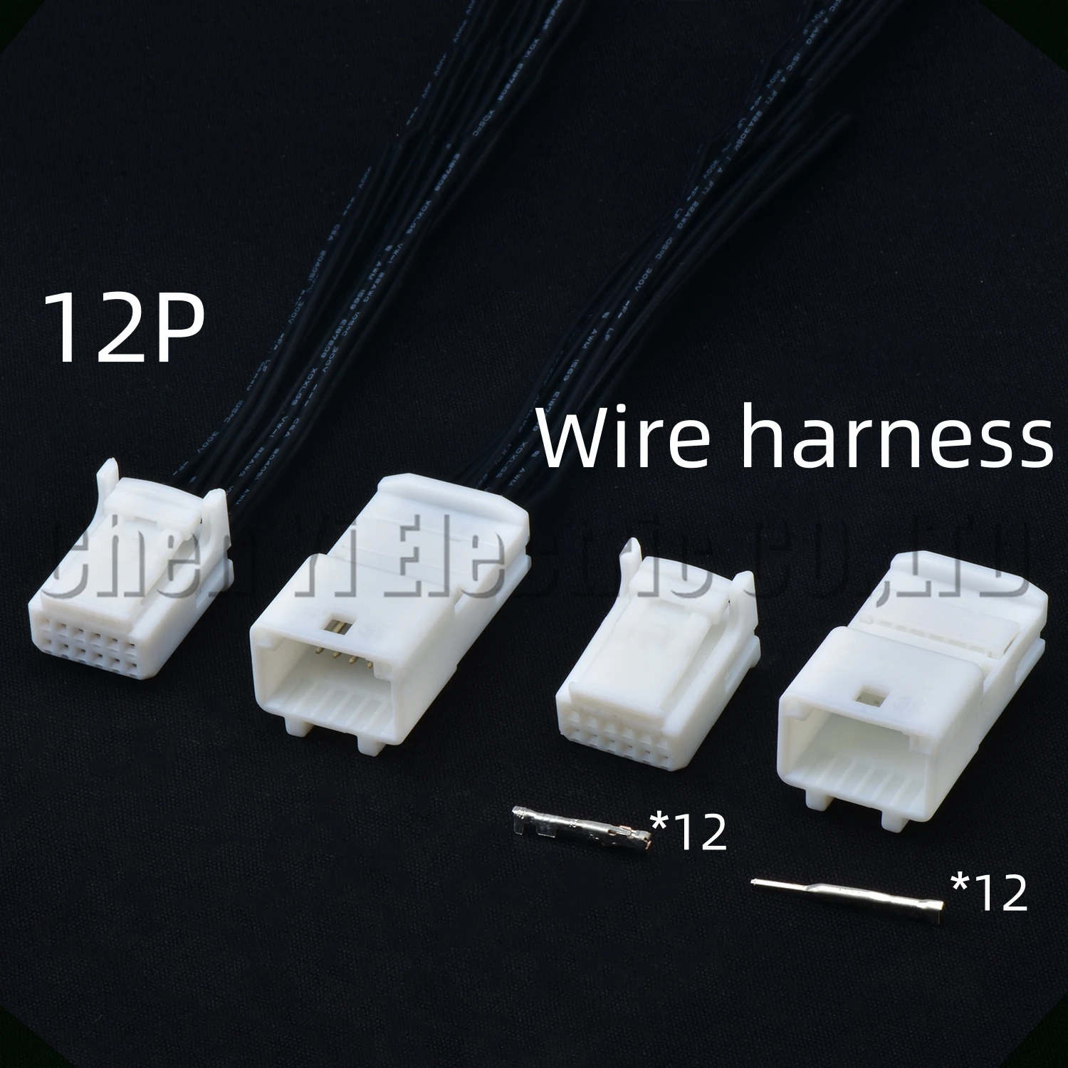 12 Pin Automotive connector car vehicle central control cable Wire ...