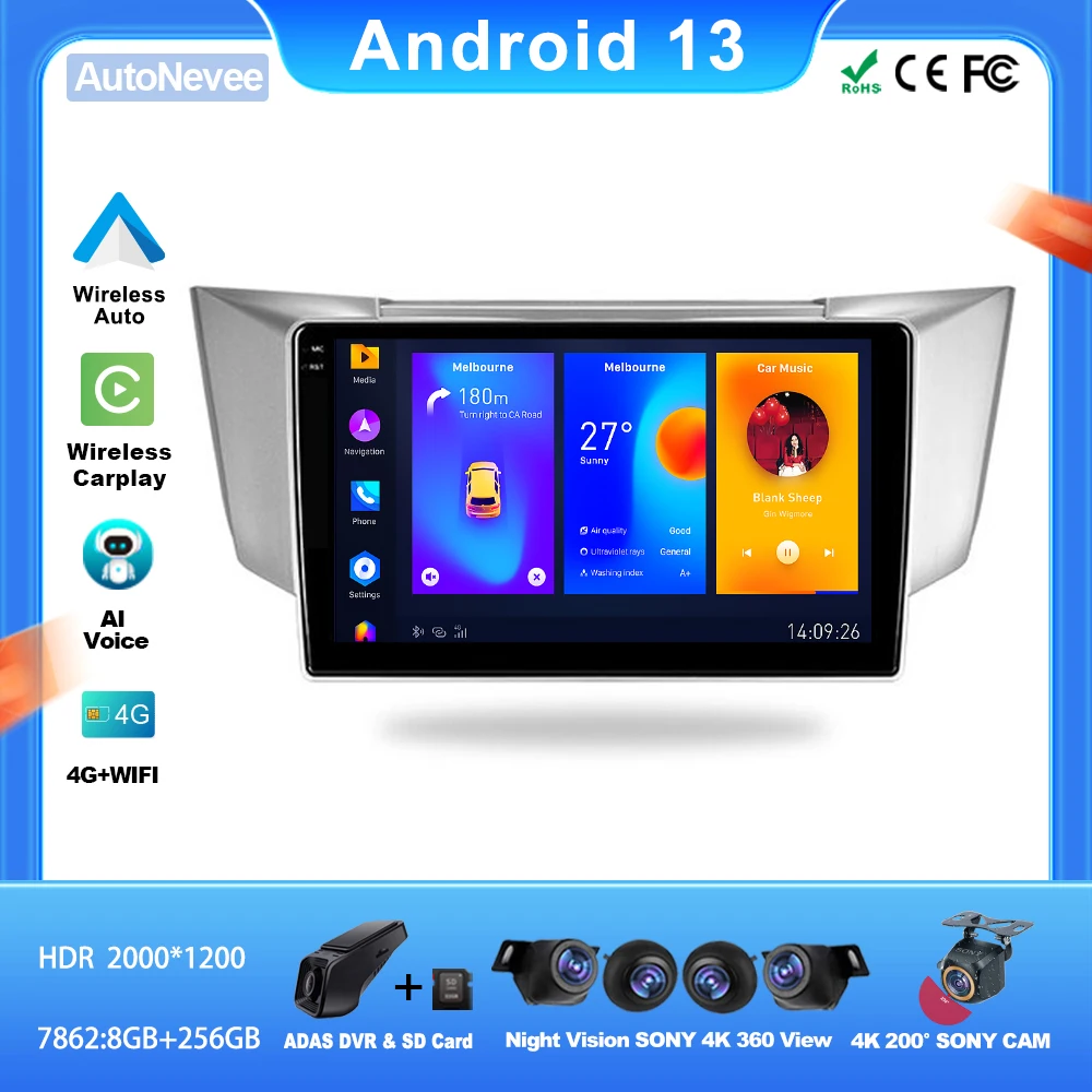 Android-For-Lexus-RX300-RX330-RX350-RX400H-2004-2009-Car-Auto-Carplay ...