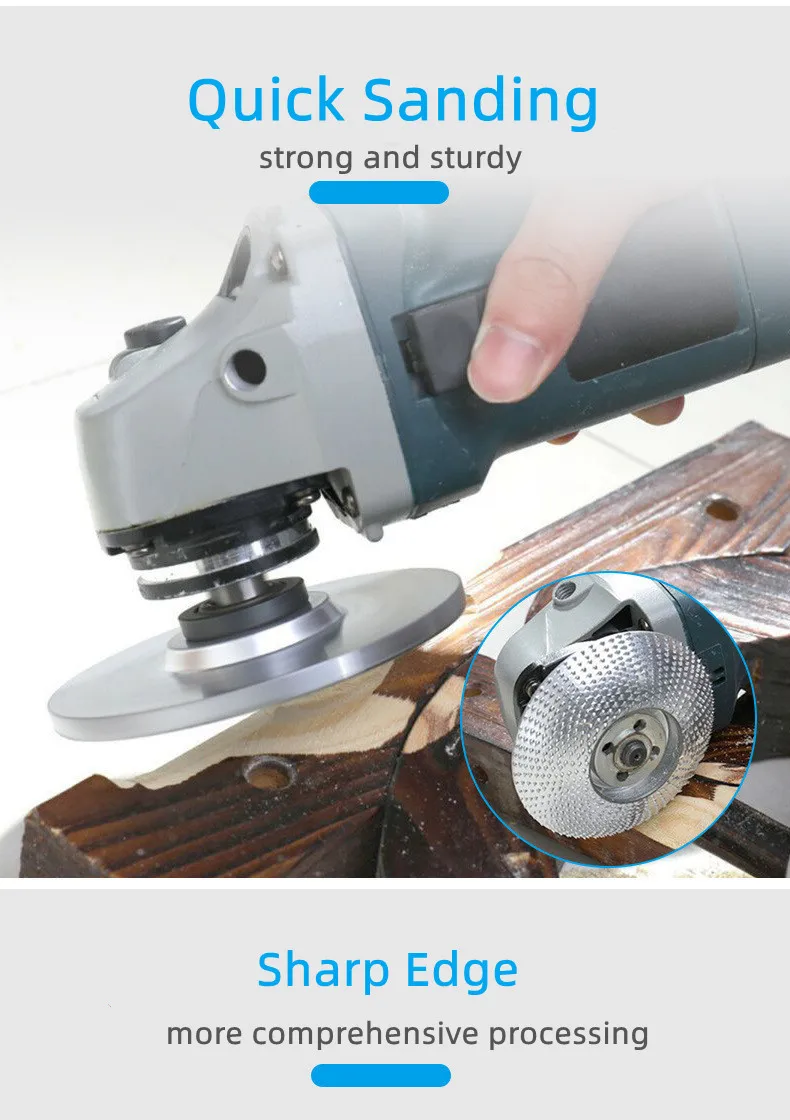 These carbon steel wood grinder wheels built with hundreds of pointed ...