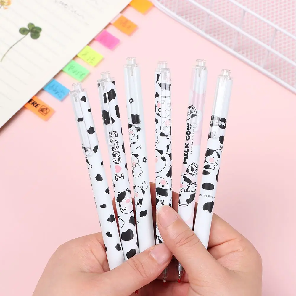 1PC-I-Love-Milk-Press-Type-Gel-Pen-Kids-Cows-Pattern-Writing-Pen ...