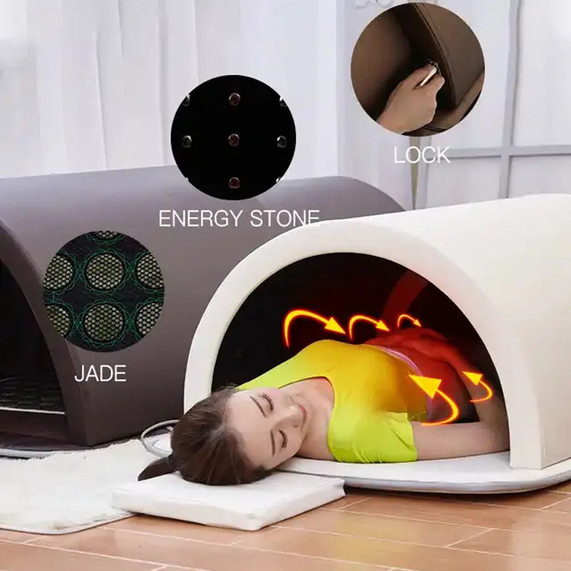 far infrared body slimming sauna bed tourmaline therapy heated detox ...