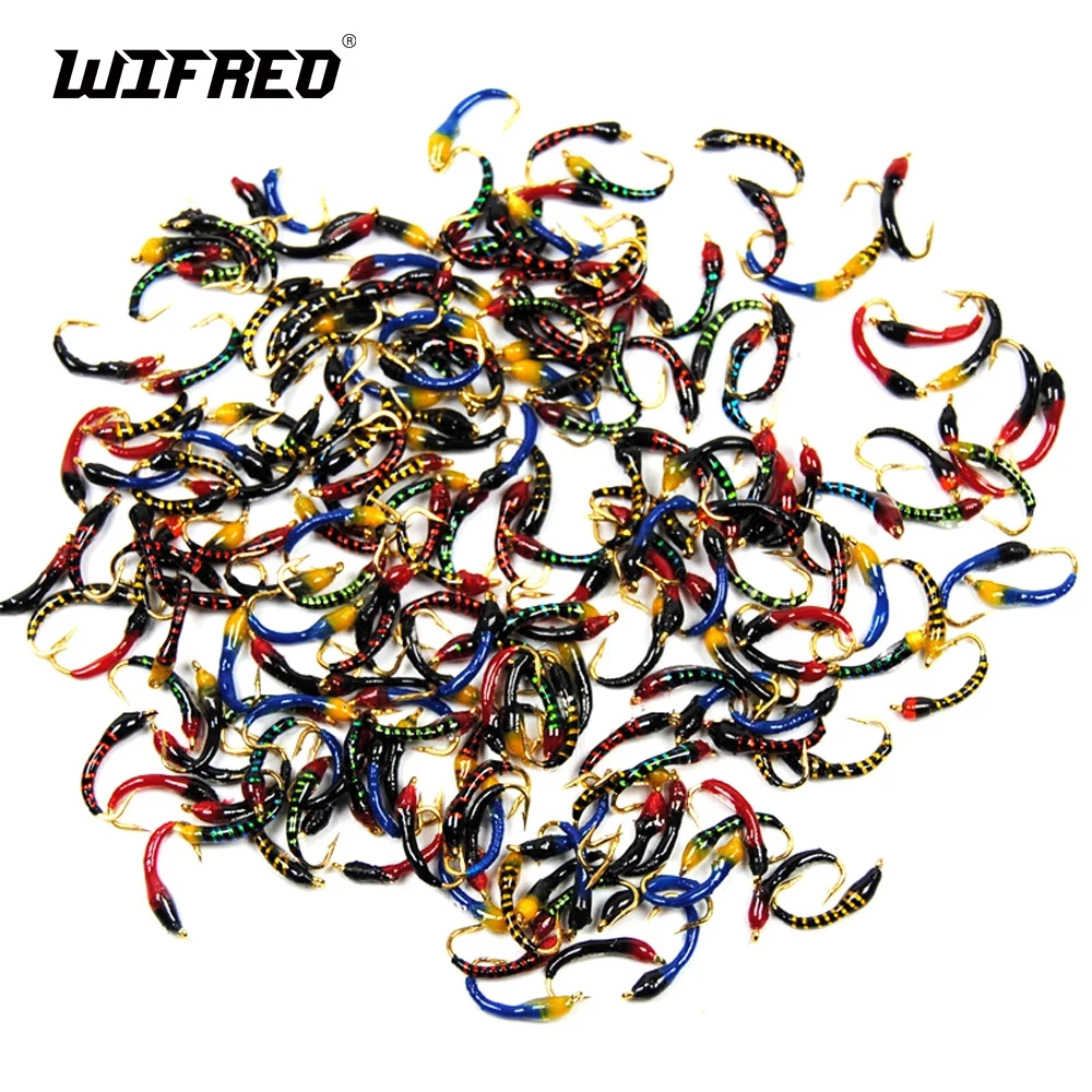 Wifreo 12pcs Epoxy Nymph Flies Midge Hegene Buzzers Trout Fishing Bait ...