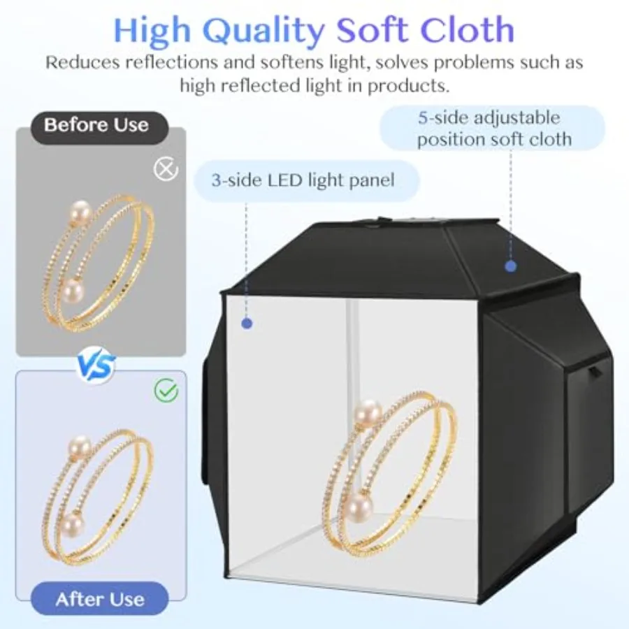 Light Box Photography 16" Photo Studio Light Box With Soft Box - 480 ...