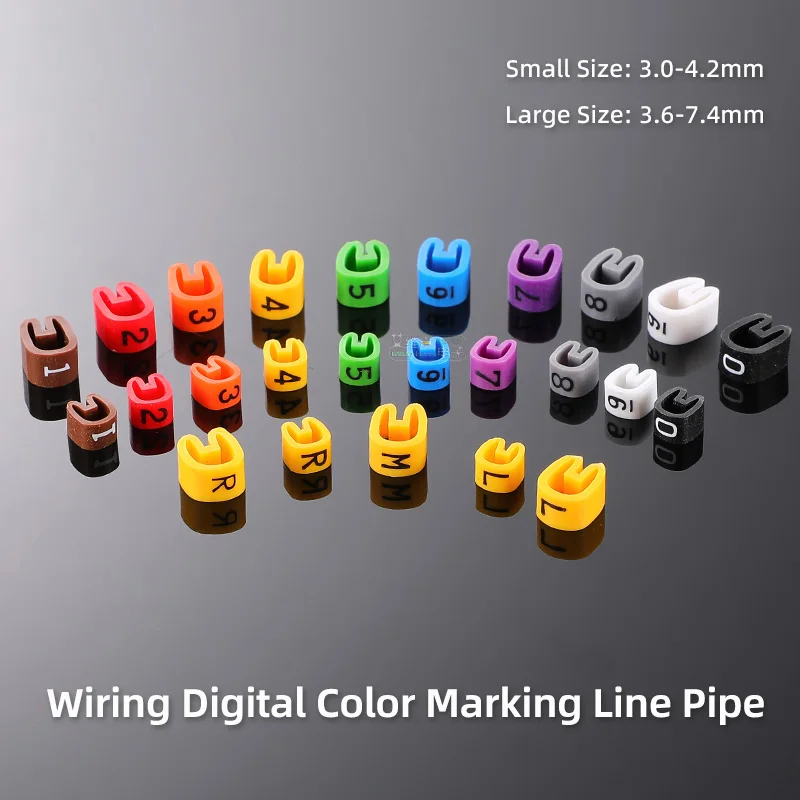 Digital-Number-Tube-Color-Cable-Number-Mark-Ring-Multi-channel-Cable ...